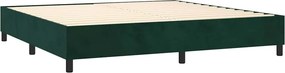 Box spring postel s matrací tmavě zelená 200x200 cm samet 3143166