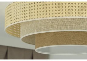 Duolla - LED Stropní svítidlo LUNETA LED/26W/230V pr. 60 cm 4000K ratan/béžová