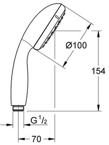 Grohe Vitalio Start Ruční sprcha 1 proud, chrom 27940000