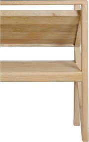 Konzolový stolek se skleněnou deskou ve světle přírodní barvě 41x119 cm Yuki – Light &amp; Living