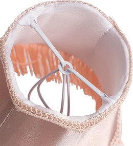 Látkový světelný klobouk s klipem růžový 12 cm - Granny