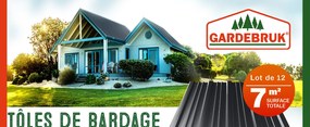 Gardebruk Trapézový plech sada 12 ks šedý 129 × 46 cm perforované 7m²