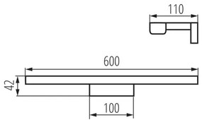 Nástěnné LED svítidlo Kanlux ASTEN LED IP44 12W-NW neutrální bílá 26684