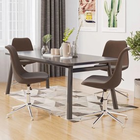 vidaXL Otočné jídelní židle 4 ks textil [3085409] Barva: Hnědá