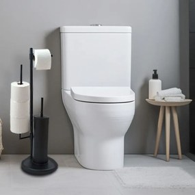 Erga Stoják na papír toaletowy i szczotkę WC 3w1 czarny - Yoka