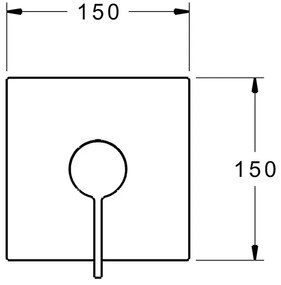 Ovládací panel k podomítkovému tělesu HANSA BLUEBOX - HANSALOFT hranatá 87629003