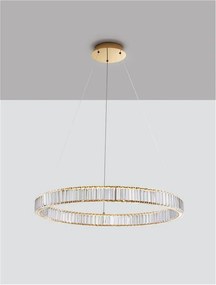 Nova Luce Závěsné designové svítidlo Aurelia 1, zlaté, ø 80cm