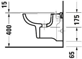 Duravit 22371500002 - Závěsný bidet D-CODE keramika/lesklá bílá