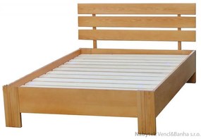 dřevěná dvoulůžková postel z masivního dřeva Symfonia chalup