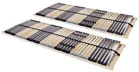 Lamelové rošty do postele 2 ks 42 lamel 7 zón 90 x 200 cm 3051435