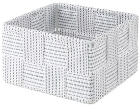 Úložný organizér do zásuvky Compactor Toronto - košík S, 12 x 12 x 7 cm, bílo-šedý