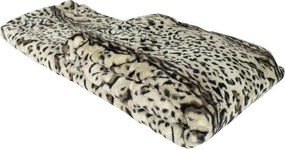 Hnědý vzorovaný pléd/ přehoz v dekoru Panther - 130*170*3cm