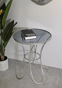 Odkládací stolek Trixy 56 cm stříbrný
