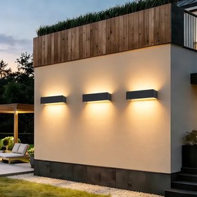 Brilagi - LED Venkovní nástěnné svítidlo DONNANI LED/12W/230V 30 cm černá IP44
