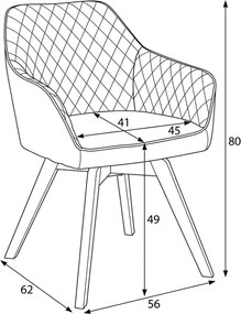 Autronic Jídelní židle DCH-435 Barva potahu: Hnědá