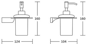 Mexen Rino, nástěnný dávkovač mýdla, černá matná, 70270388-70