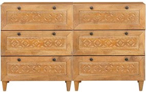 Servírovací skříň 2 ks 120 x 33,5 x 75 cm Hnědá 3310064