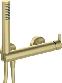 Deante Silia, sprchová baterie s ruční sprchovou soupravou, zlatá matná, BQS_R41M
