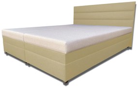 Manželská postel 160 cm Rebeka (s pěnovými matracemi) (béžová). 1030941