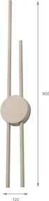 LED Nástěnné svítidlo LANA LED/15W/230V 4000K béžová