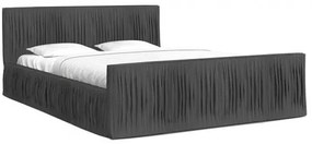 Luxusní postel VISCONSIN 140x200 s kovovým zdvižným roštem GRAFIT