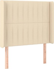 Box spring postel s matrací a LED krémová 90x190 cm textil 3139002