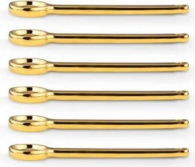 vtwonen Gold sada 6 malých porcelánových lžíček - zlaté (Elegantní zlaté porcelánové lžíčky)