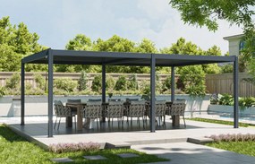 Bioklimatická pergola G21 Austin Premium 6x4 m, antracitová hliníková
