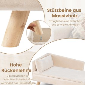Costway Zvýšená pohovka pro psy pro střední a malé psy Štěňata Kočky a koťata