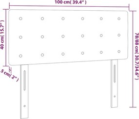 Čelo postele s LED tmavě zelené 100x5x78/88 cm samet 3122091