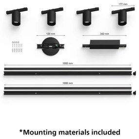 Philips-SADA 4xLED Stmívatelné svítidlo do lištového systému Hue LED/20,8W/230V