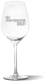Sablio Sklenička na víno Jsem princezna, vole!: 49 cl