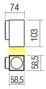 Redo 90086 nástěnné LED svítidlo Quad tmavě hnědé, 3W, 3000K, 10,3cm