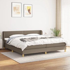 Box spring postel s matrací taupe 200x200 cm textil