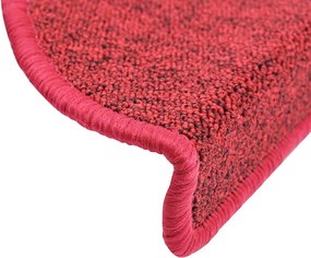 Schodové rohože 30 ks 56 x 17 x 3 cm červené půlkulaté 3365738