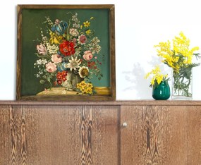 Nástěnný obraz Hyflowers 50x50 cm zelený
