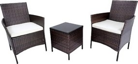 Casarredo - Komfort nábytek Zahradní ratanový set MALLORKA 2 křesla + stůl hnědá/béžová