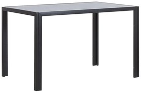 Skleněný jídelní stůl 120 x 80 cm černý LAVOS Beliani