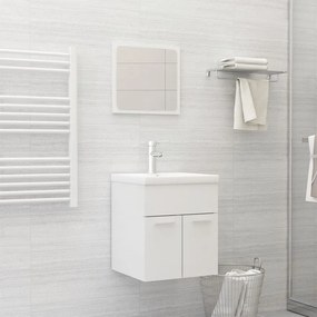 Set koupelnového nábytku bílý s vysokým leskem dřevotříska 3070862