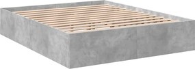 Rám postele betonově šedý 150 x 200 cm kompozitní dřevo 3281010