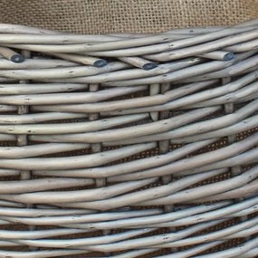Willow Direct Proutěný koš na dřevo antique zkosený malý - juta - pr.35 cm