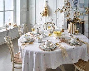 Pip Studio Dot Delight White - Gold sada 2ks hrnků 380ml, bílo-zlatá