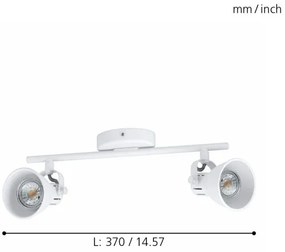 Eglo 98394 - LED Bodové svítidlo SERAS 2xGU10/3,3W/230V