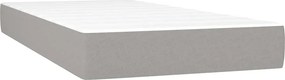 Box spring postel s matrací světle šedá 120x190 cm textil 3269944