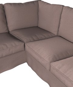 Potah na pohovku IKEA  Ektorp rohová barva růžová látka pletený vzor