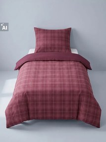 Sinsay - Povlečení s kostkovaným vzorem - kaštanová