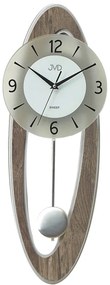 JVD Kyvadlové designové dřevené netikající tiché nástěnné hodiny JVD NS18053/78