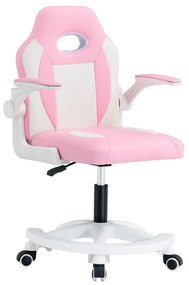 Otočná židle, růžová/bílá, Tempo Kondela ODELIA