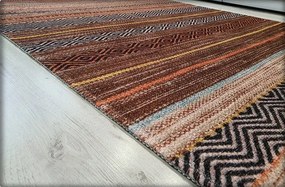 HU Vícebarevný moderní koberec Banco 1049 – hnědý Rozměr: 60x110 cm
