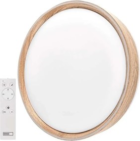 EMOS Stropní LED svítidlo ILVI s dekorem dřeva 400mm 30W CCT s DO ZM5160